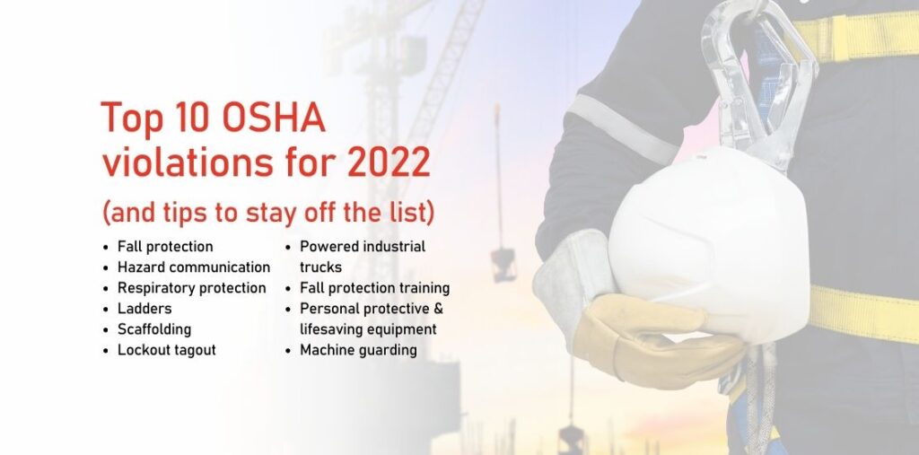 Learn about the most common OSHA violations for 2022